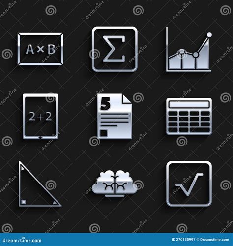 Set Test Or Exam Sheet Human Brain Square Root Calculator Triangle