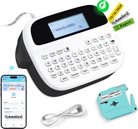 Label Maker Machine With Tapes Label Maker Waterproof Labels Rechargeable