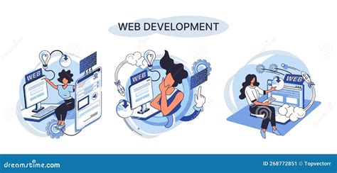 Web Development Coding And Programming Creation Digital Software
