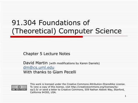 Ppt 91304 Foundations Of Theoretical Computer Science Powerpoint