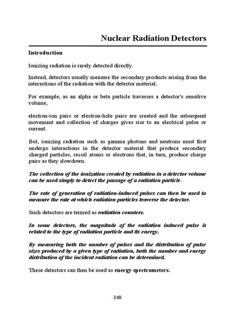 Nuclear Radiation Detectors Pdf Ion Physical Chemistry