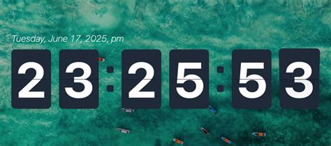 Beautiful Fullscreen Clock Digital Flip Analog Clock