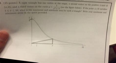 Solved A Right Triangle Has One Vertex At The Origin A Chegg Com