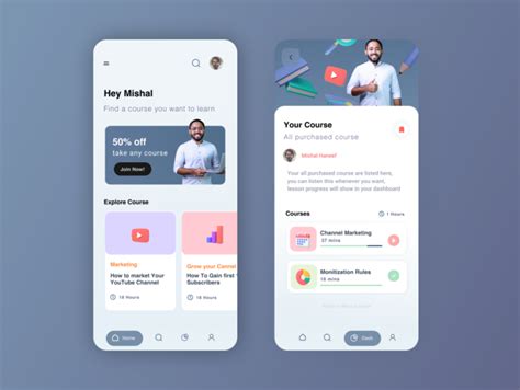 ONLINE COURSE APP UI DESIGN By Mishal Haneef On Dribbble