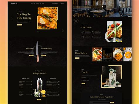 Restaurant Web Ux Ui By Attiar Ul Hasan On Dribbble