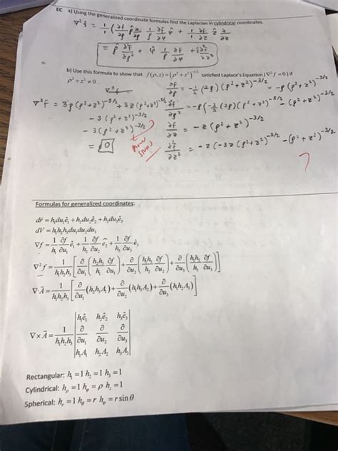 Solved Using The Generalized Coordinate Formulas Find The