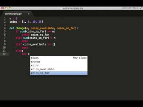 Coin Changing Problem In Python YouTube
