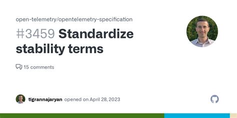 Standardize Stability Terms · Issue 3459 · Open Telemetry