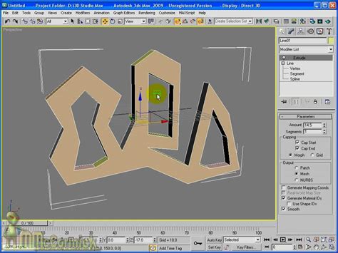 3ds Max Extrude Modifier Youtube