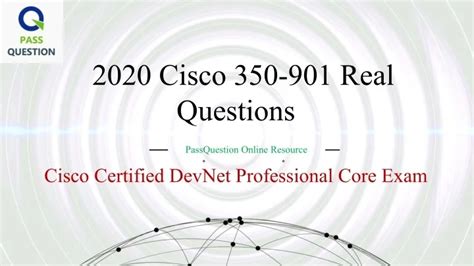 Ppt Cisco Devnet Professional 350 901 Devcor Exam Questions Powerpoint Presentation Id 9869849