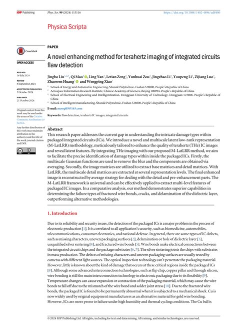 Pdf A Novel Enhancing Method For Terahertz Imaging Of Integrated Circuits Flaw Detection