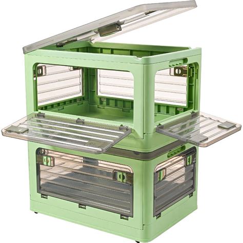 Latitude Run® 32qt Collapsible Plastic Storage Bins With Lid And Wheels Green Wayfair In 2025