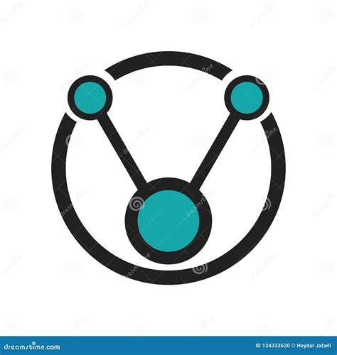 Data Connected Circular Graphic Interface Symbol Icon Vector Sign And Symbol Isolated On White