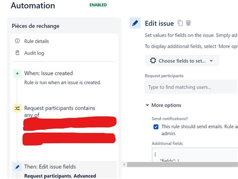 remove request participants via automation even th