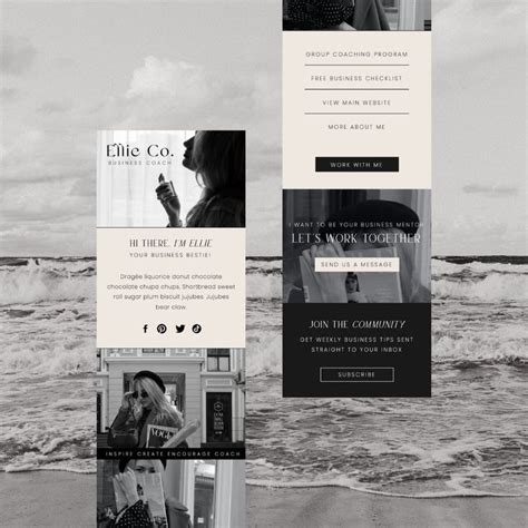 the instagram links page template link in bio template showit