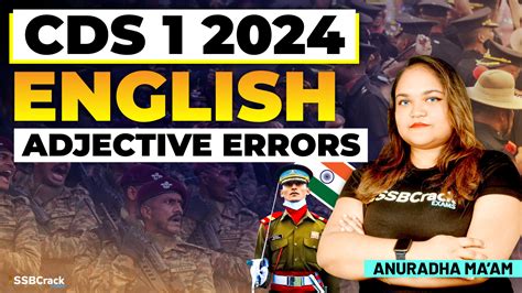 Cds 1 2024 Adjective Errors English Lecture