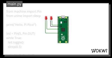 Blink With Micropython Copy Wokwi Esp32 Stm32 Arduino Simulator