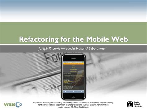 Ppt Refactoring For The Mobile Web Powerpoint Presentation Free