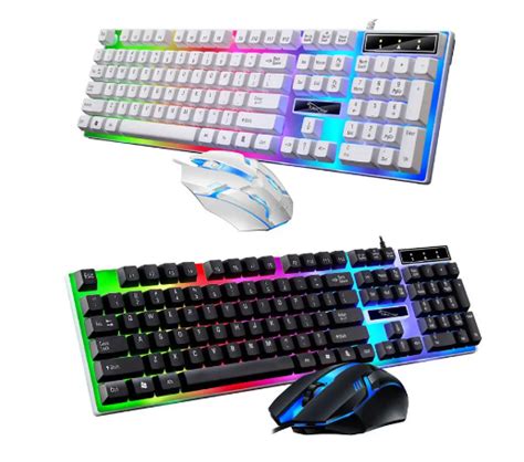 Wired Keyboard And Mouse Set Usb Luminous Mechanical Keyboard And Mouse Set For PC Laptop