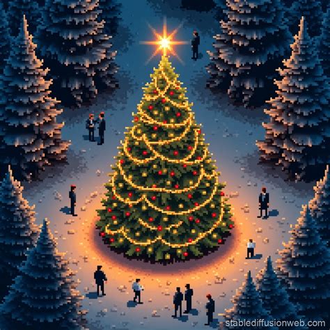 Pixel Art Christmas Tree | Stable Diffusion Online