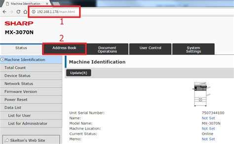 Address Book Management On A Sharp Copier Add Emails Network Folders