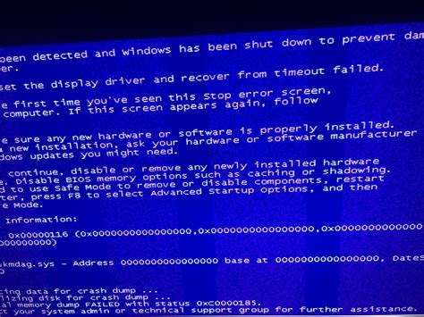 Literal Fake Softwaregore Gpu Failure Bsod With Physical Memory Crash Dump Failure R