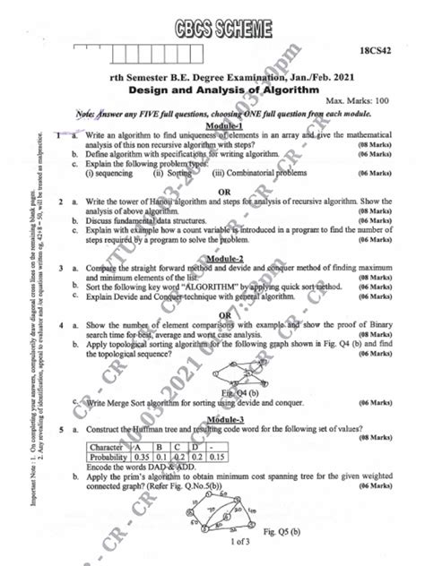 18cs42 design and analysis of algorithms pdf mathematical analysis