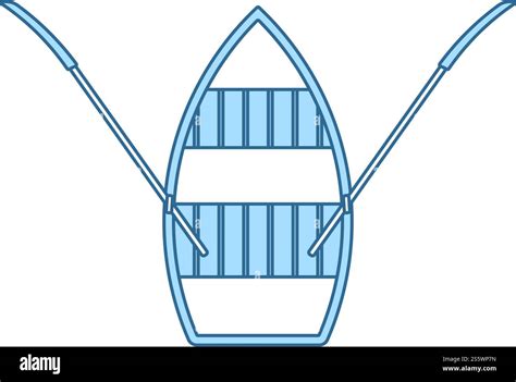 Paddle Boat Icon. Thin Line With Blue Fill Design. Vector Illustration Stock Vector Image & Art ...