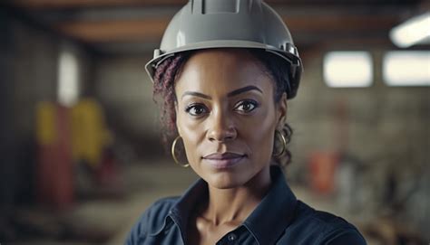premium ai image breaking barriers woman of color in construction