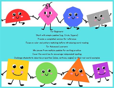 2d Shape Puzzles Circle Square Triangle Pentagon Rectangle