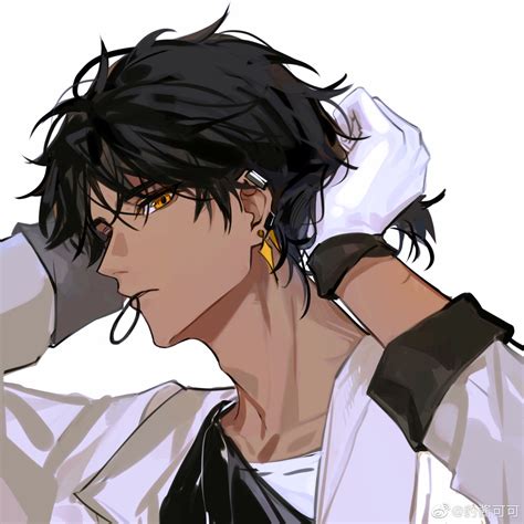 Pin By Sashaa Lee On Myboys Black Anime Guy Cute Anime Guys Cool