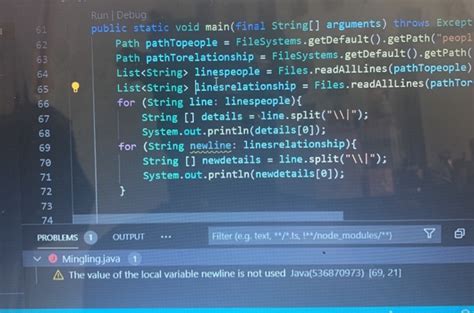 Solved 1 61 62 63 64 65 66 Run Debug Public Static Void