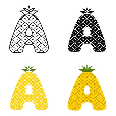 고립 된 플랫 스타일의 알파벳 A 프리미엄 벡터