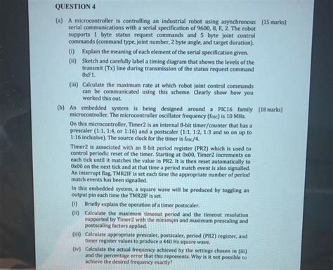 QUESTION A A Microcontroller Is Controlling An Chegg