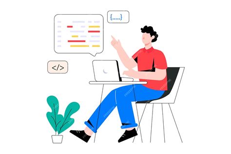 Premium Vector Web Coding Flat Style Design Vector Illustration