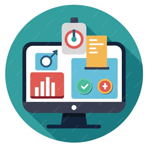 Comprehensive Monitoring Clip Art Icon For Oversight And Management