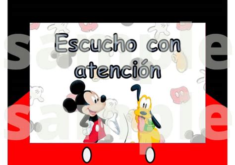 12 Carteles Reglas Del Salón 12 Classroom Rules Spanish Disney Mickey Mouse