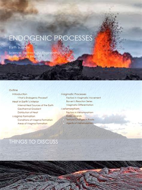 Endogenic Processes Pdf Magma Rock Geology