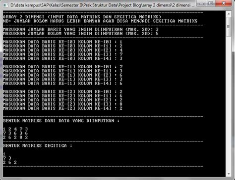 Array 1 Dimensi Dan Array 2 Dimensi ~ Idrotiform