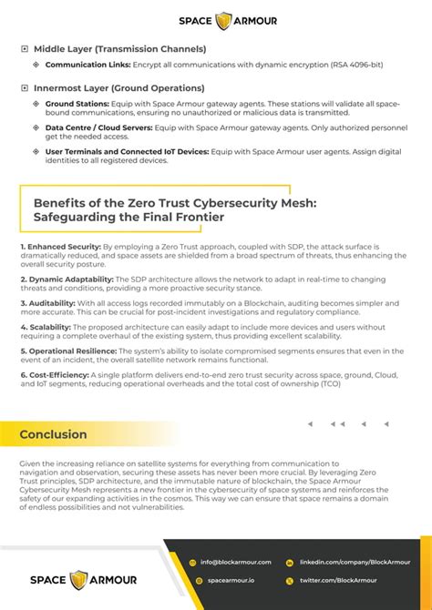 Space Armour Zero Trust Cybersecurity Mesh For Space Systems And Satellite Networks Pdf