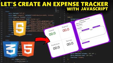 Building An Expense Tracker Using Html Css And Javascript 💰 Web Development Tutorial Youtube