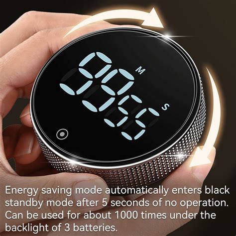 Eshome Digital Kitchen Timers Magnetic Visual Timer Large Led Display Magnetic