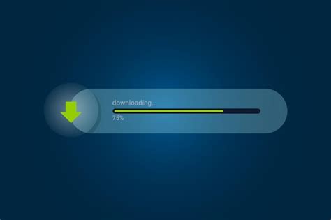 premium vector glossy downloading bar progress ui design