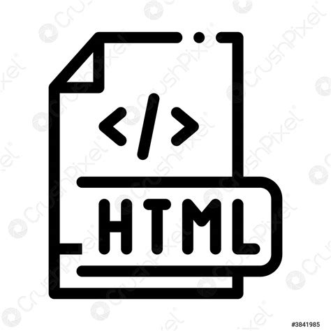 Front End Html Code Icon Vector Outline Illustration Stock Vector 3841985 Crushpixel