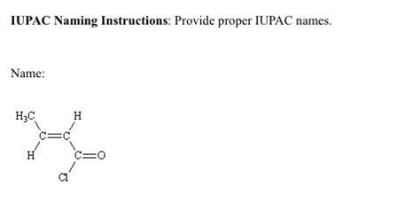 Solved IUPAC Naming Instructions Provide Proper IUPAC Chegg Com