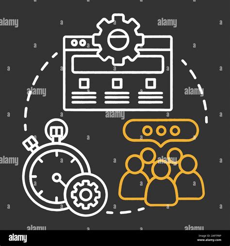 Beta Testing Chalk Concept Icon Software Development Stage Idea Thin Line Illustration