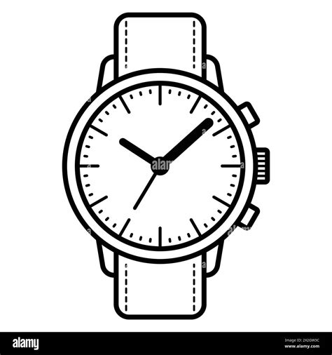 Analog Watch Vector Icon In Flat Style Professional Hand Wrist Watch