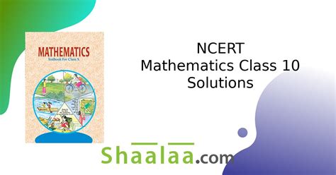Ncert Solutions For Mathematics English Class 10 Chapter 3 Pair Of