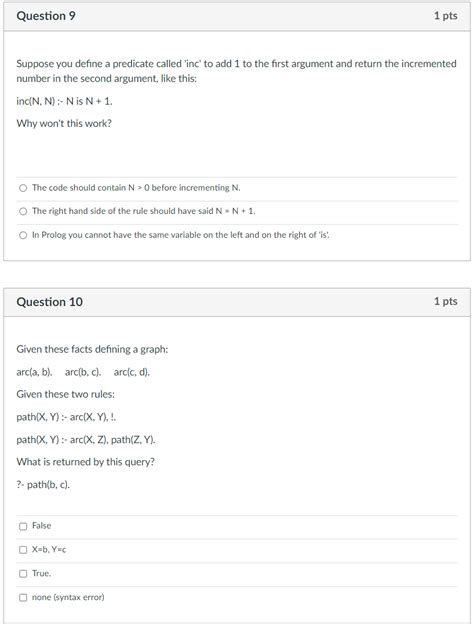 Solved Question Pts Suppose You Define A Predicate Chegg