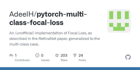 Pytorch Multi Class Focal Lossfocallosspy At Master · Adeelhpytorch